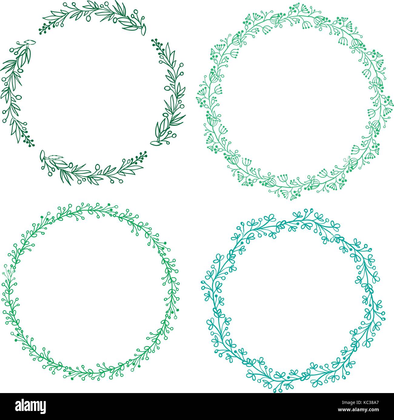 Set of Decorative Round Frame and Borders Art. Calligraphy Vector ...