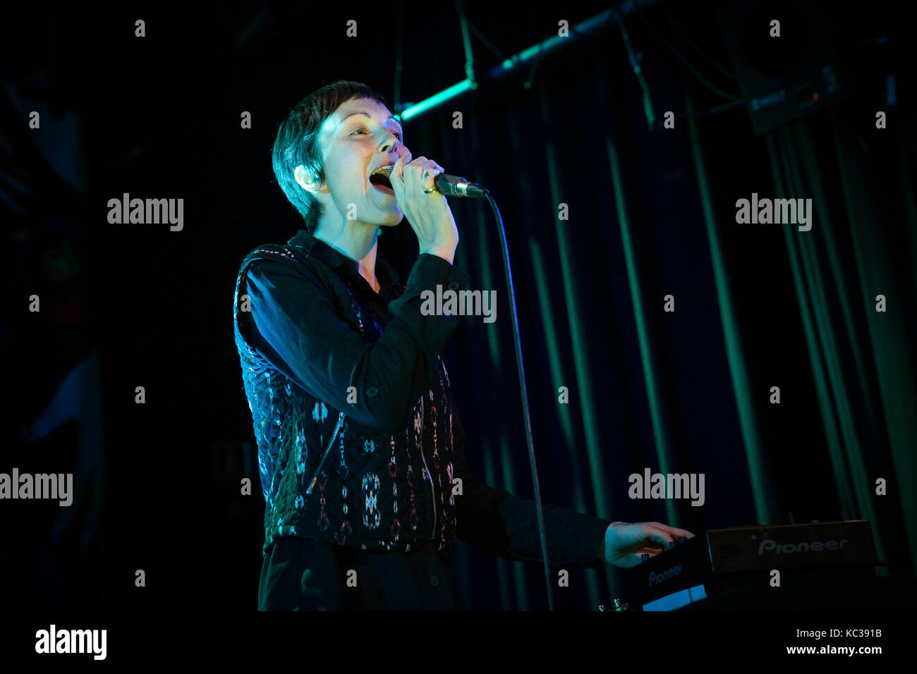 The American synthpop band Poliça (often written as Polica) performs a ...