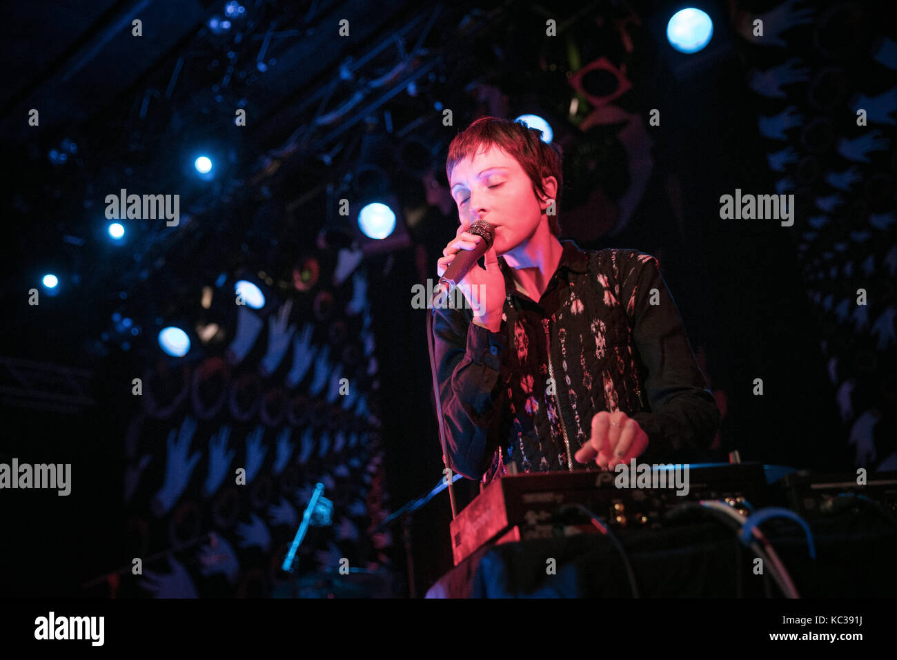The American synthpop band Poliça (often written as Polica) performs a ...