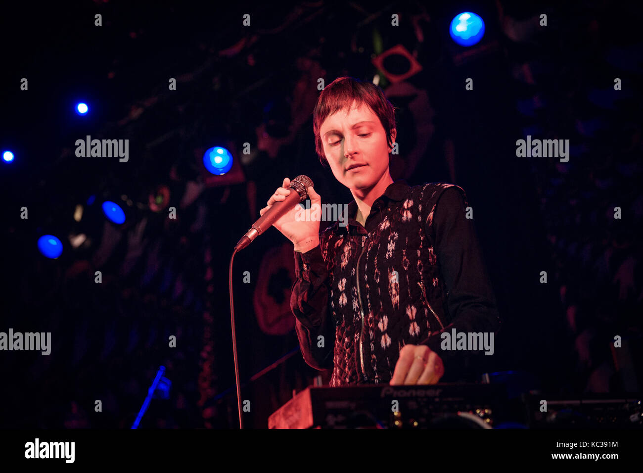 The American synthpop band Poliça (often written as Polica) performs a ...