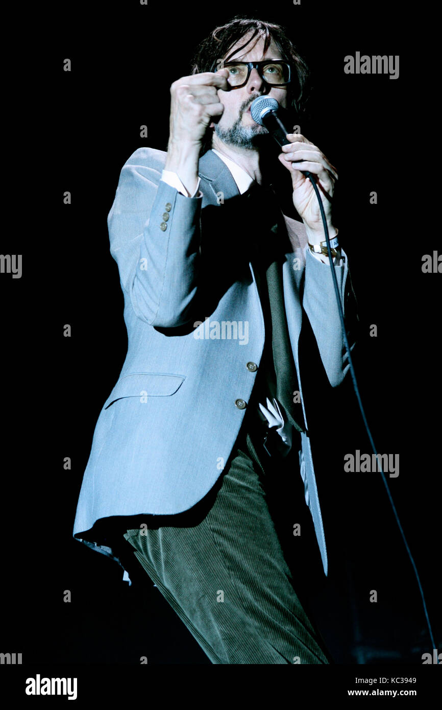 The alternative English rock band Pulp performs a live concert at the ...