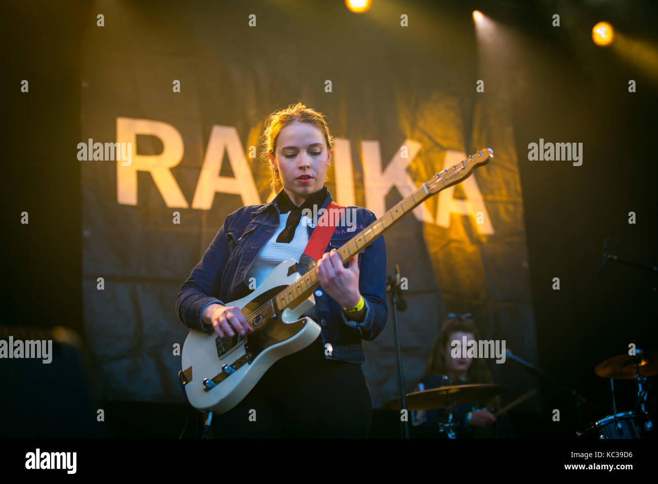 The Norwegian all female indie rock band Razika performs a live concert ...