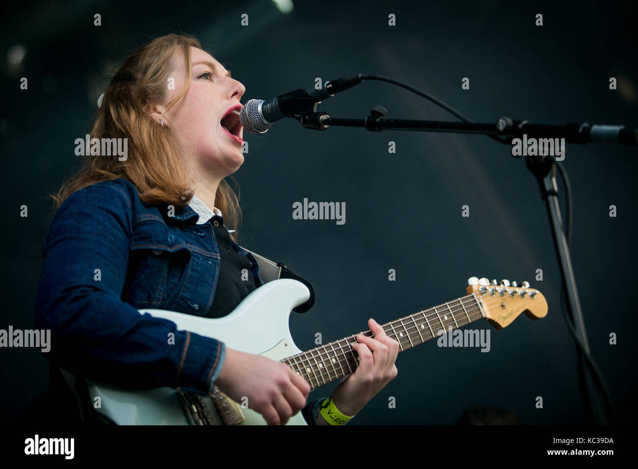 The Norwegian all female indie rock band Razika performs a live concert ...