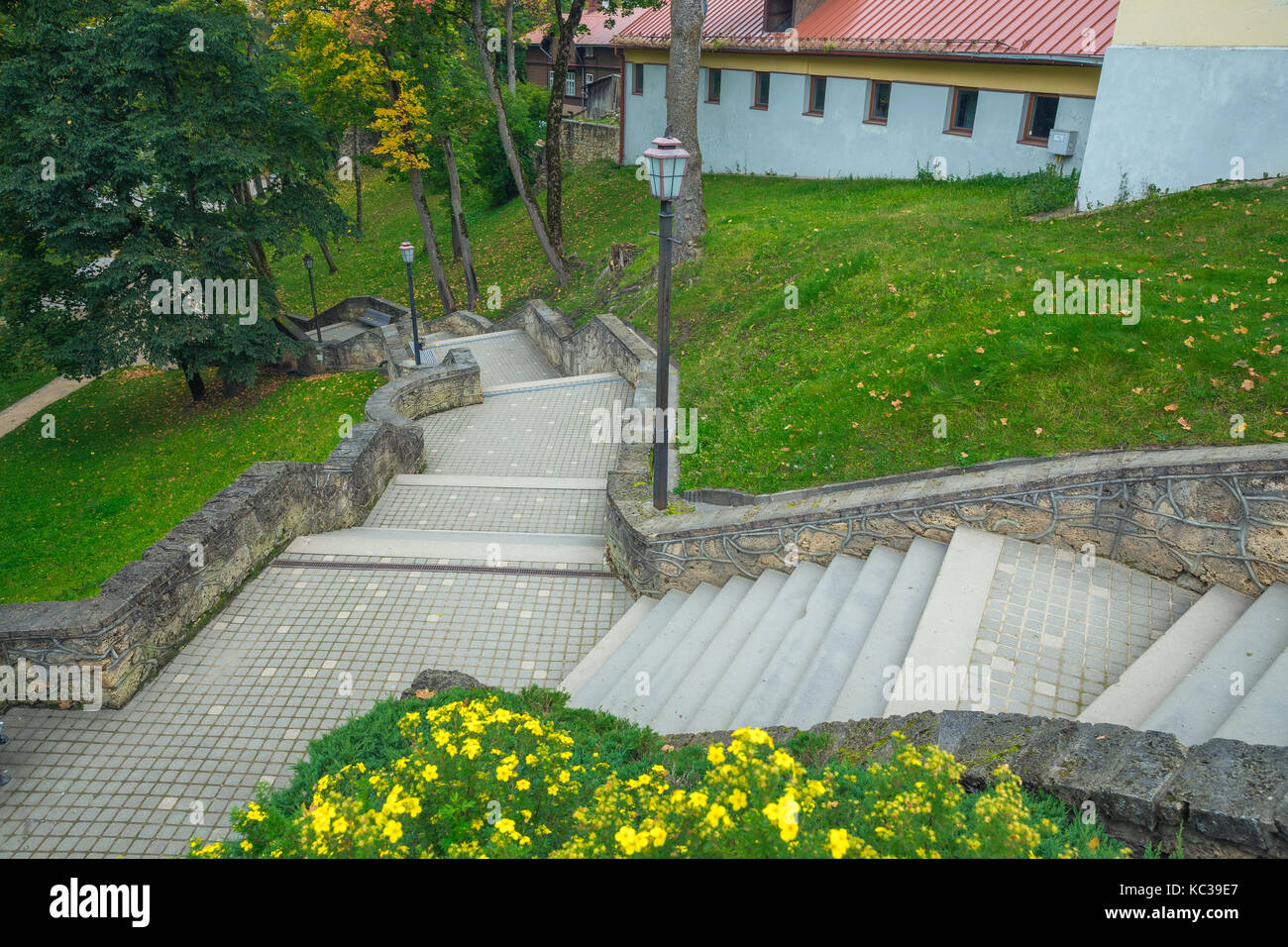 Old town, city, castle and park in Cesis, Latvia. 2017 Stock Photo - Alamy