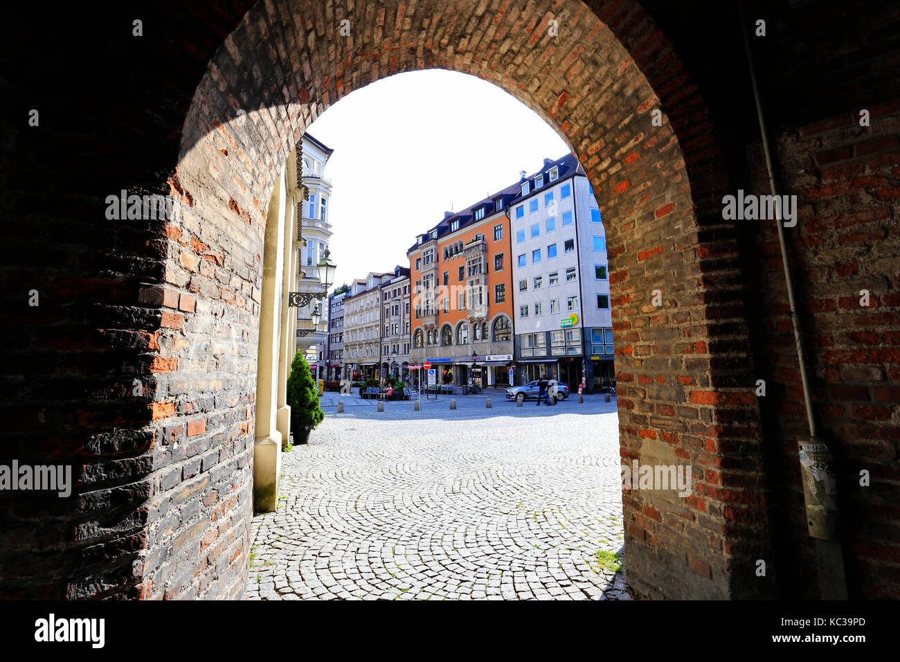 Another view. Through the arch.Munich Stock Photo - Alamy