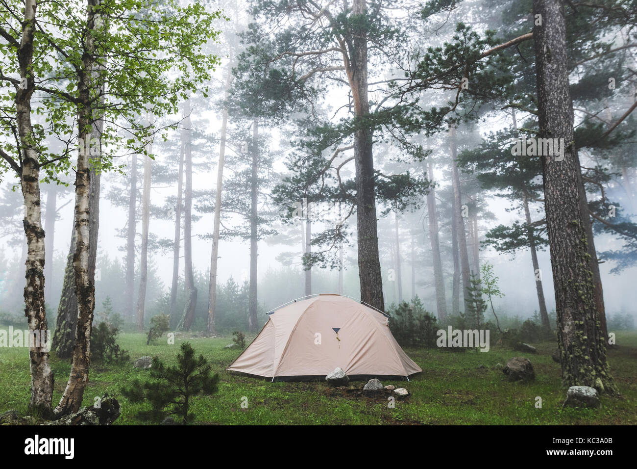 Wet weather camping hi-res stock photography and images - Alamy