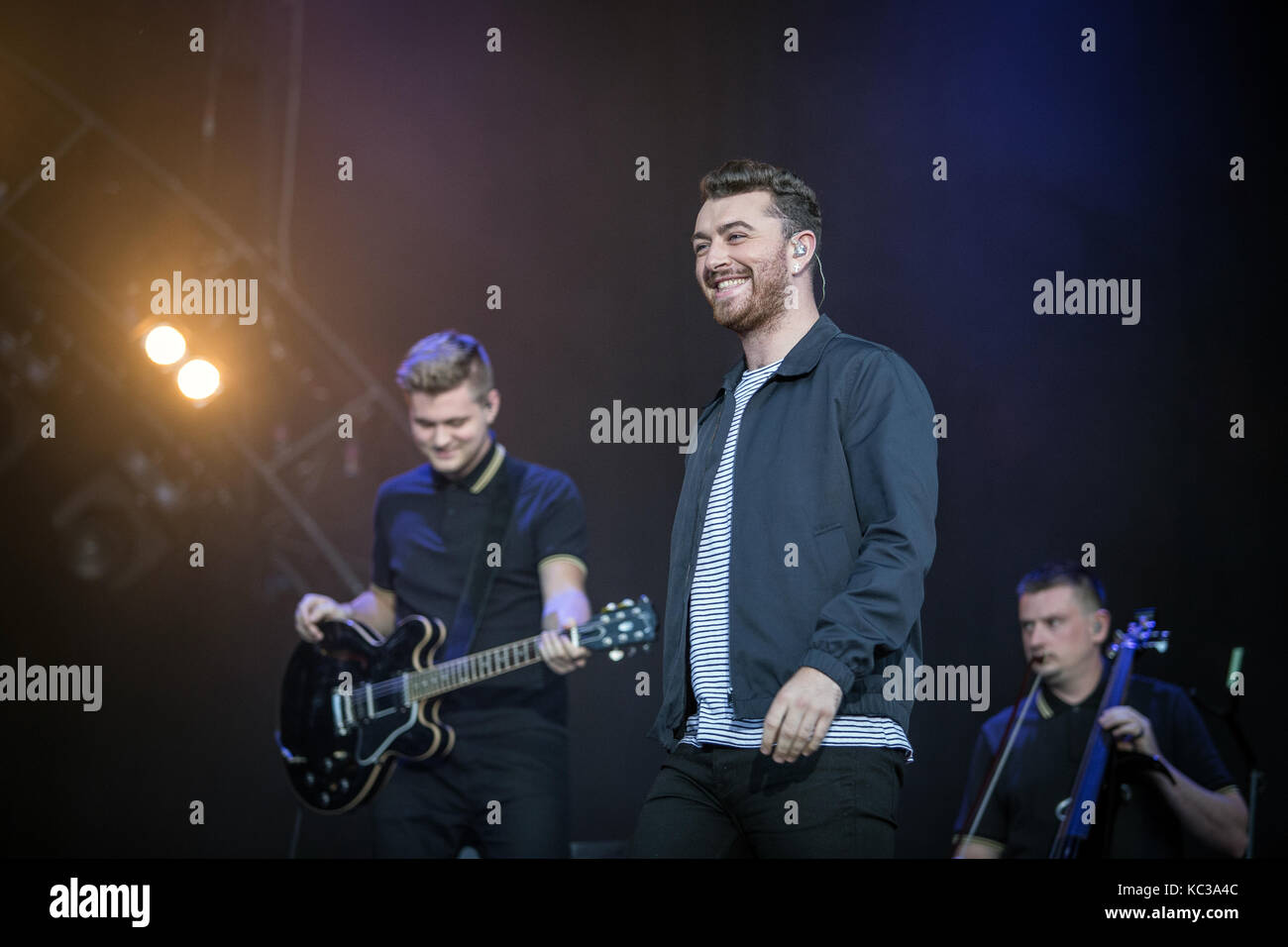The English singer, songwriter and musician Sam Smith performs a live ...