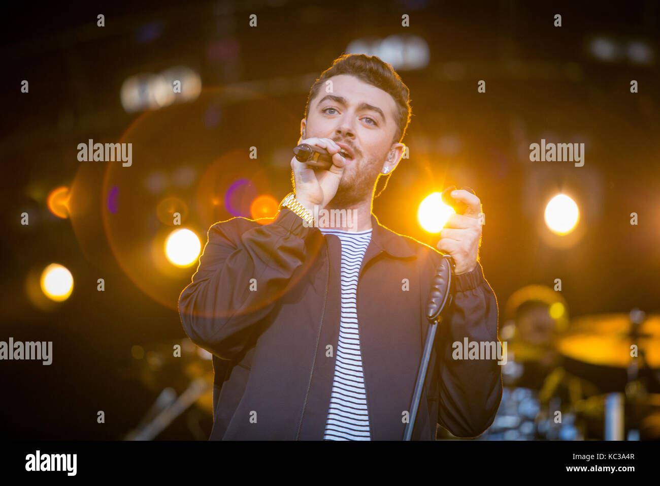 The English singer, songwriter and musician Sam Smith performs a live ...