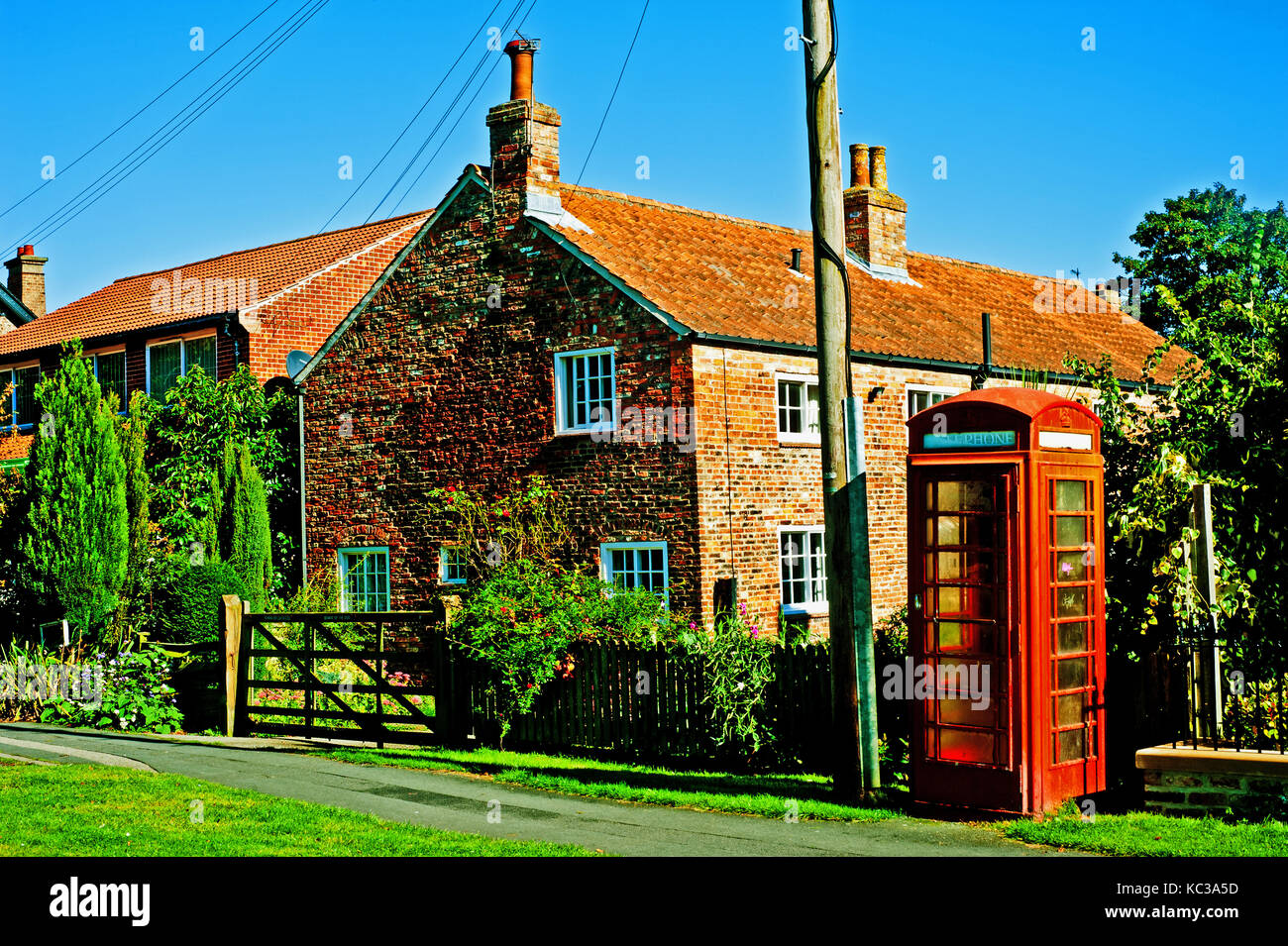 Telephone Booth, Upper Poppleton, North Yorkshire Stock Photo - Alamy