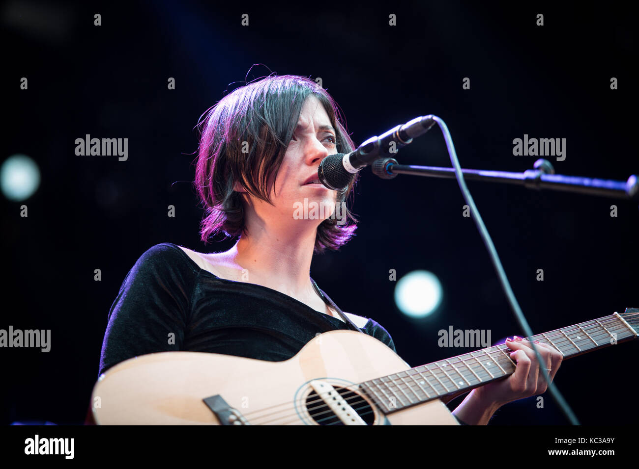 The American singer, songwriter and musician Sharon Van Etten performs ...