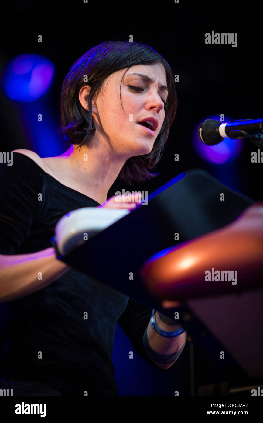 The American singer, songwriter and musician Sharon Van Etten performs ...
