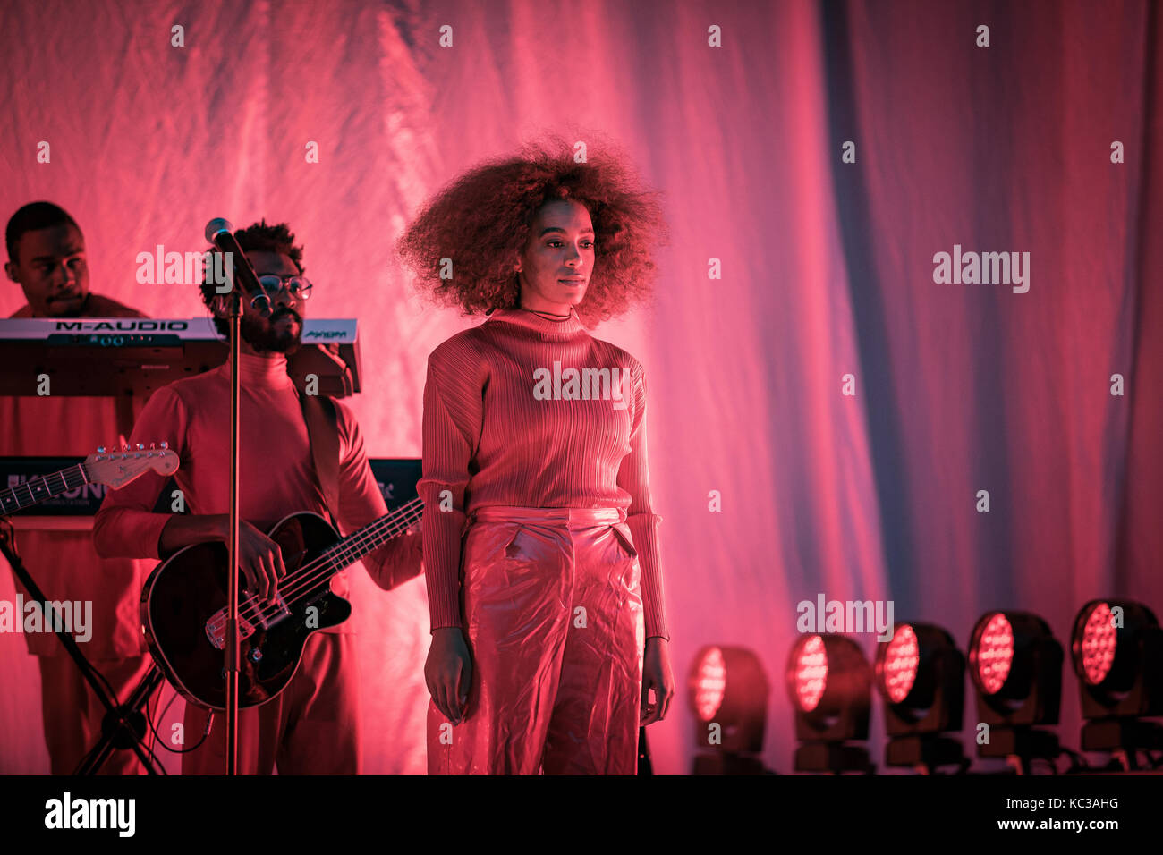 The American singer and songwriter Solange performs a live concert ...