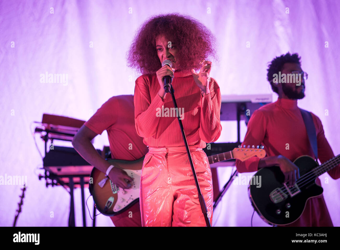 The American singer and songwriter Solange performs a live concert ...
