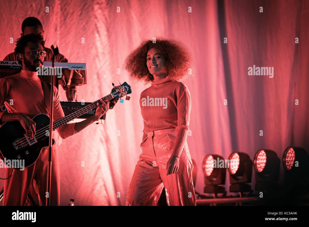 The American singer and songwriter Solange performs a live concert ...