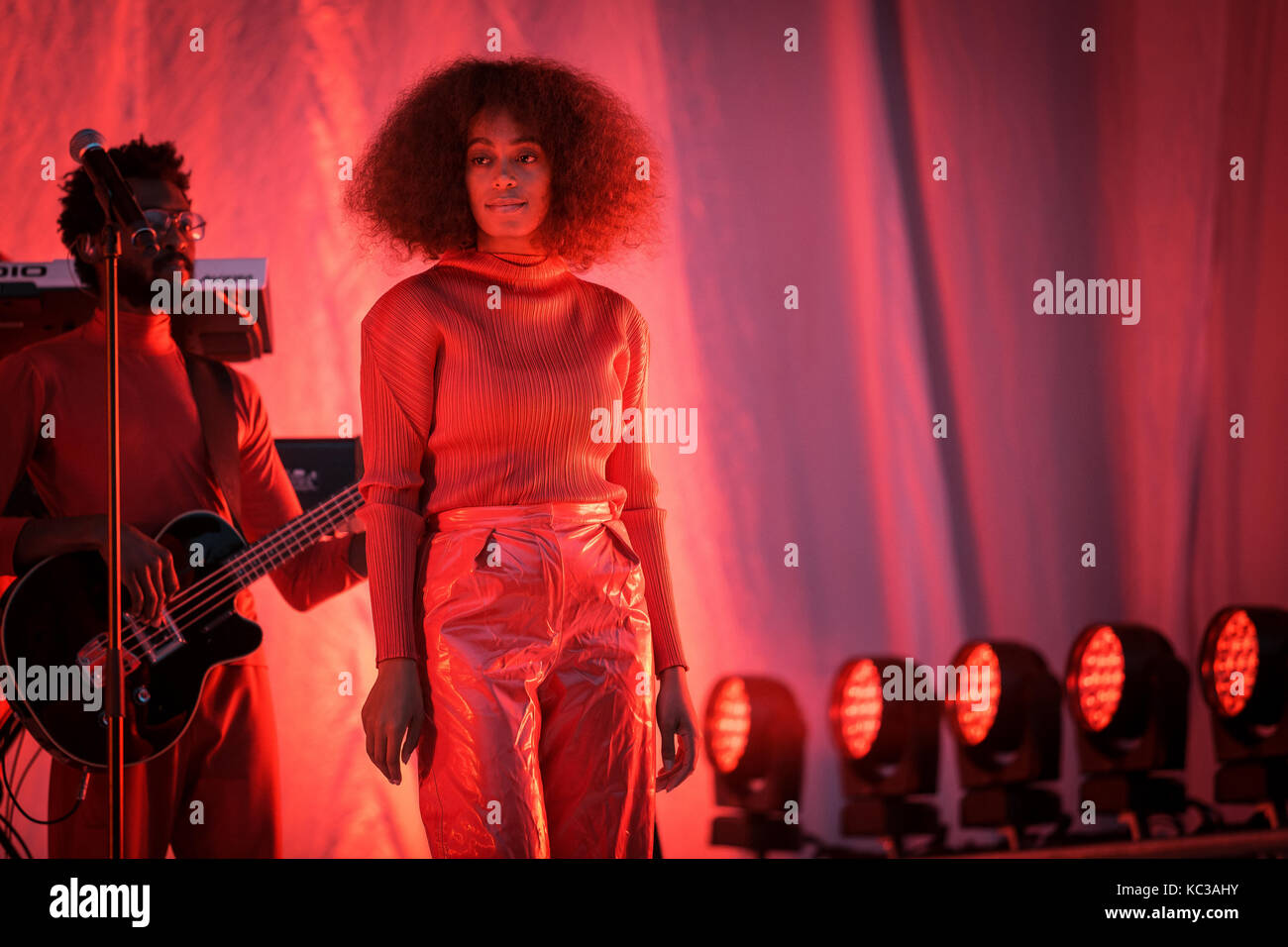 The American singer and songwriter Solange performs a live concert ...