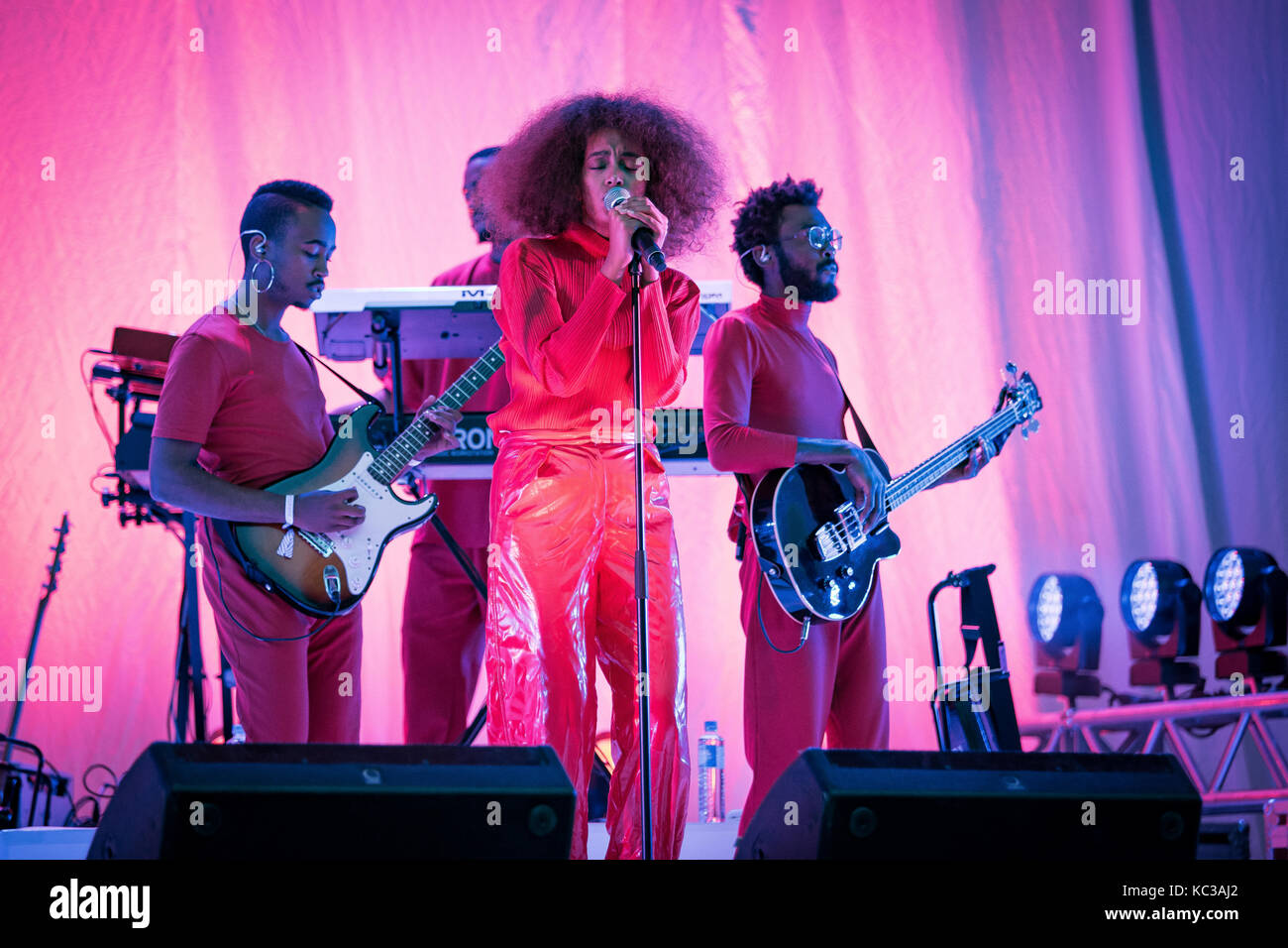 The American singer and songwriter Solange performs a live concert ...