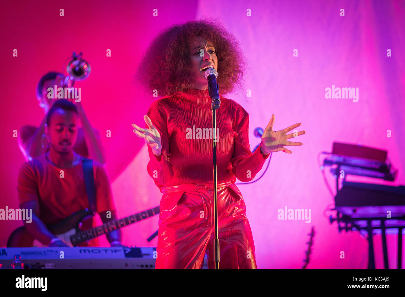 The American singer and songwriter Solange performs a live concert ...