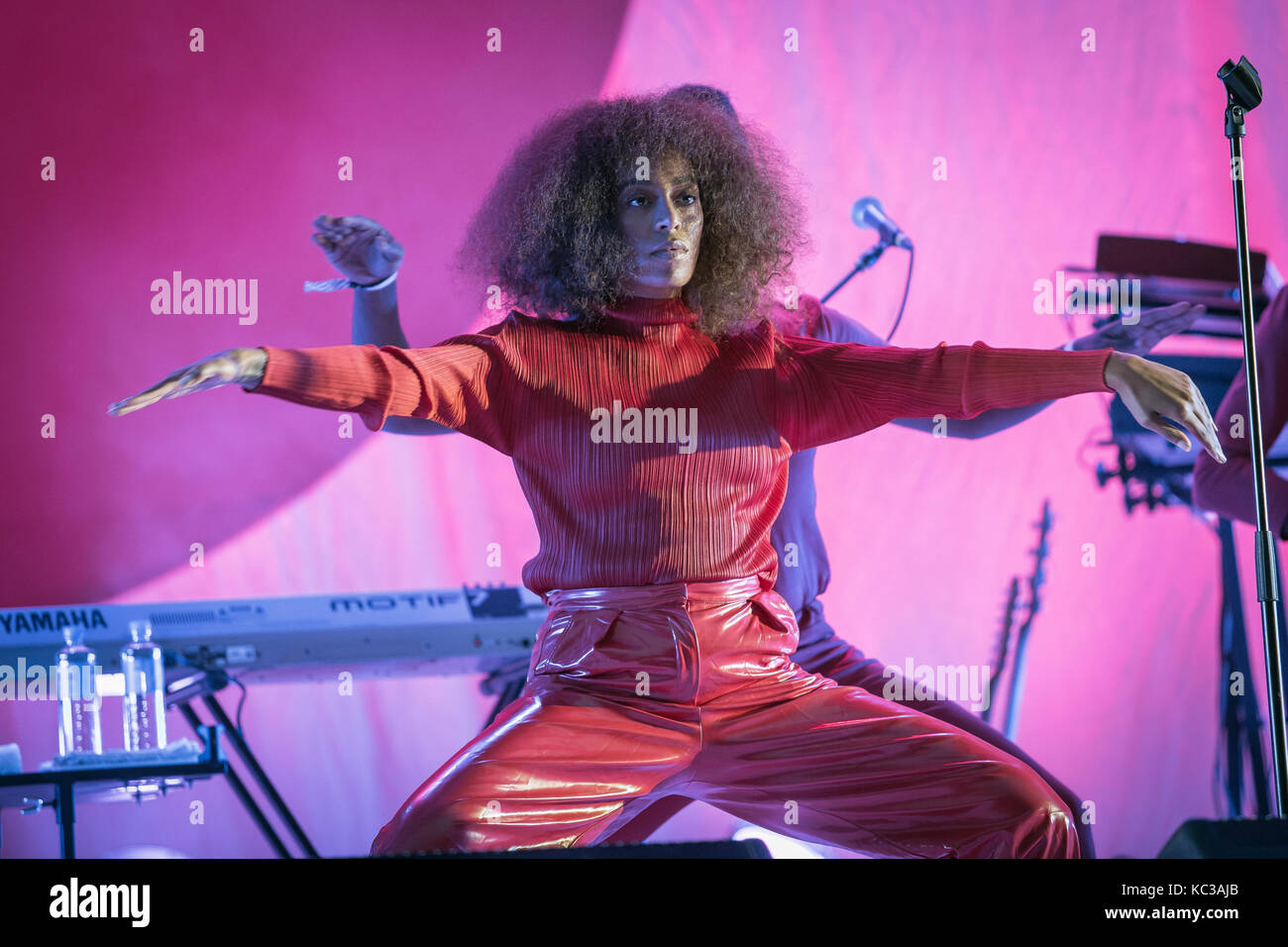The American singer and songwriter Solange performs a live concert ...