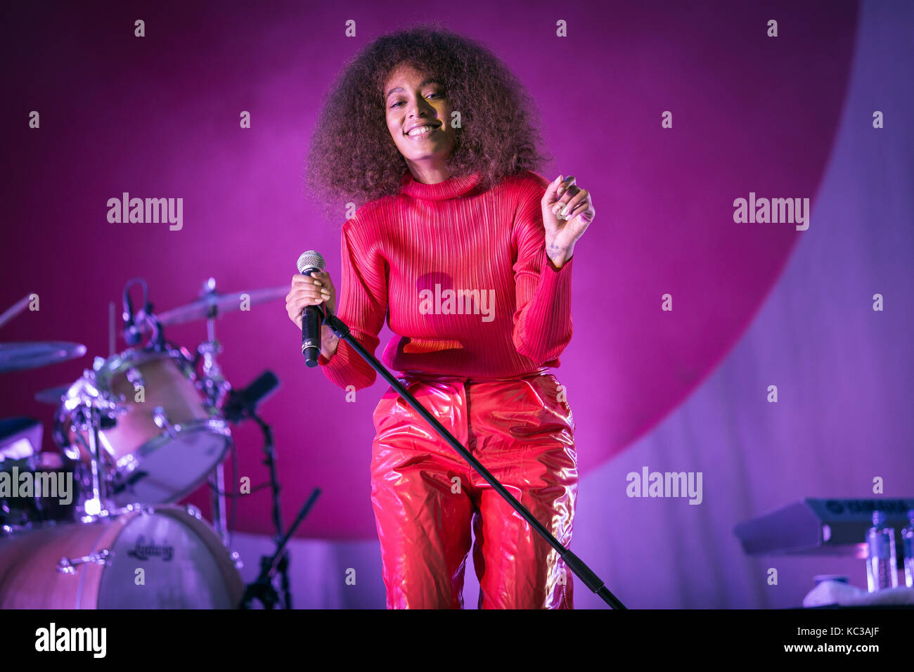 The American singer and songwriter Solange performs a live concert ...