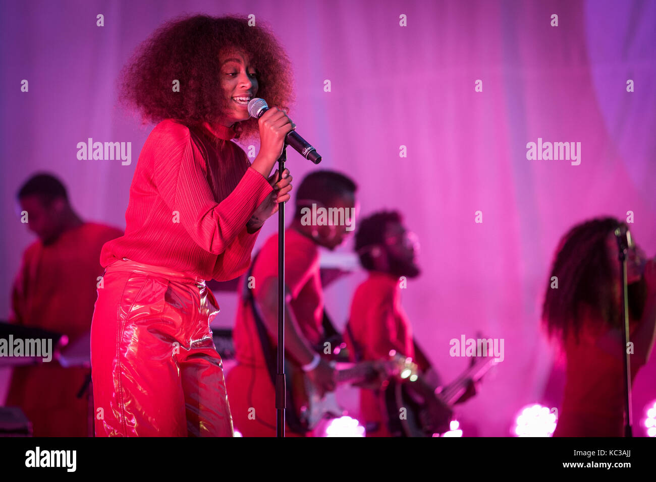 The American singer and songwriter Solange performs a live concert ...