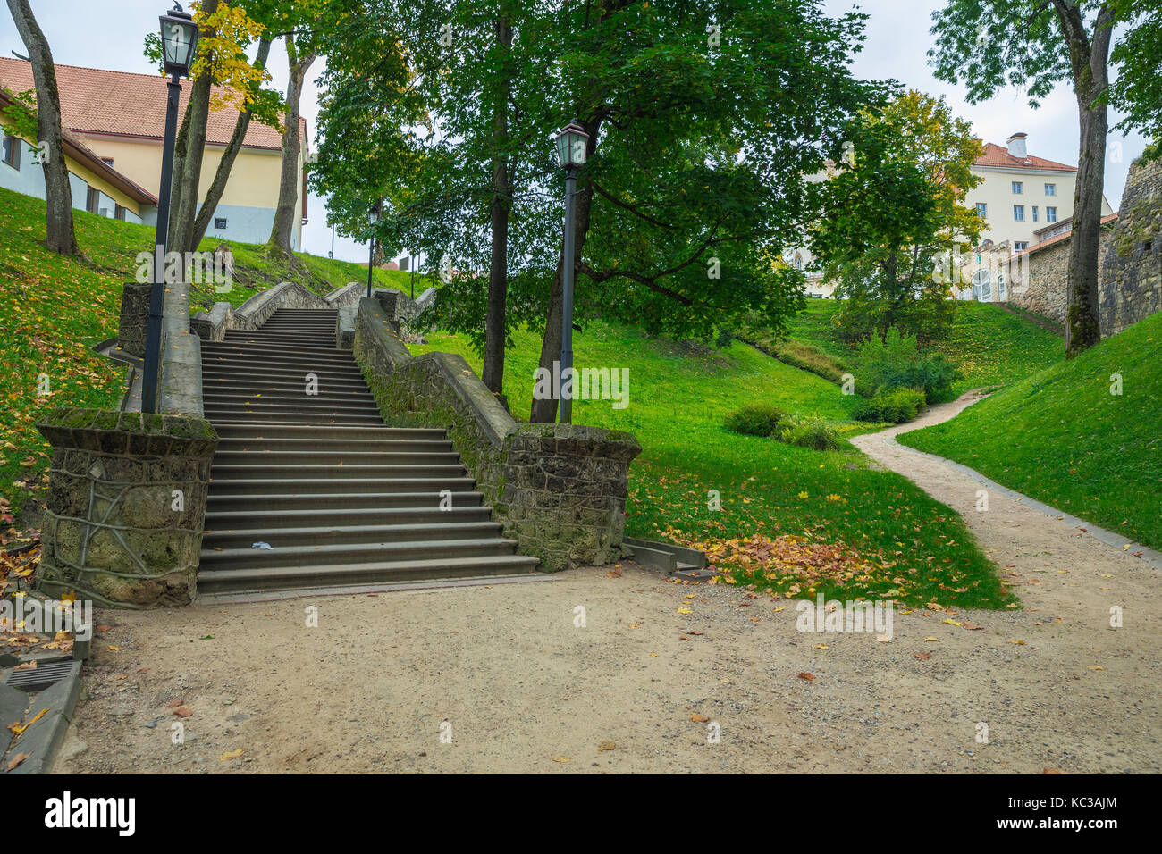Old town, city, castle and park in Cesis, Latvia. 2017 Stock Photo - Alamy