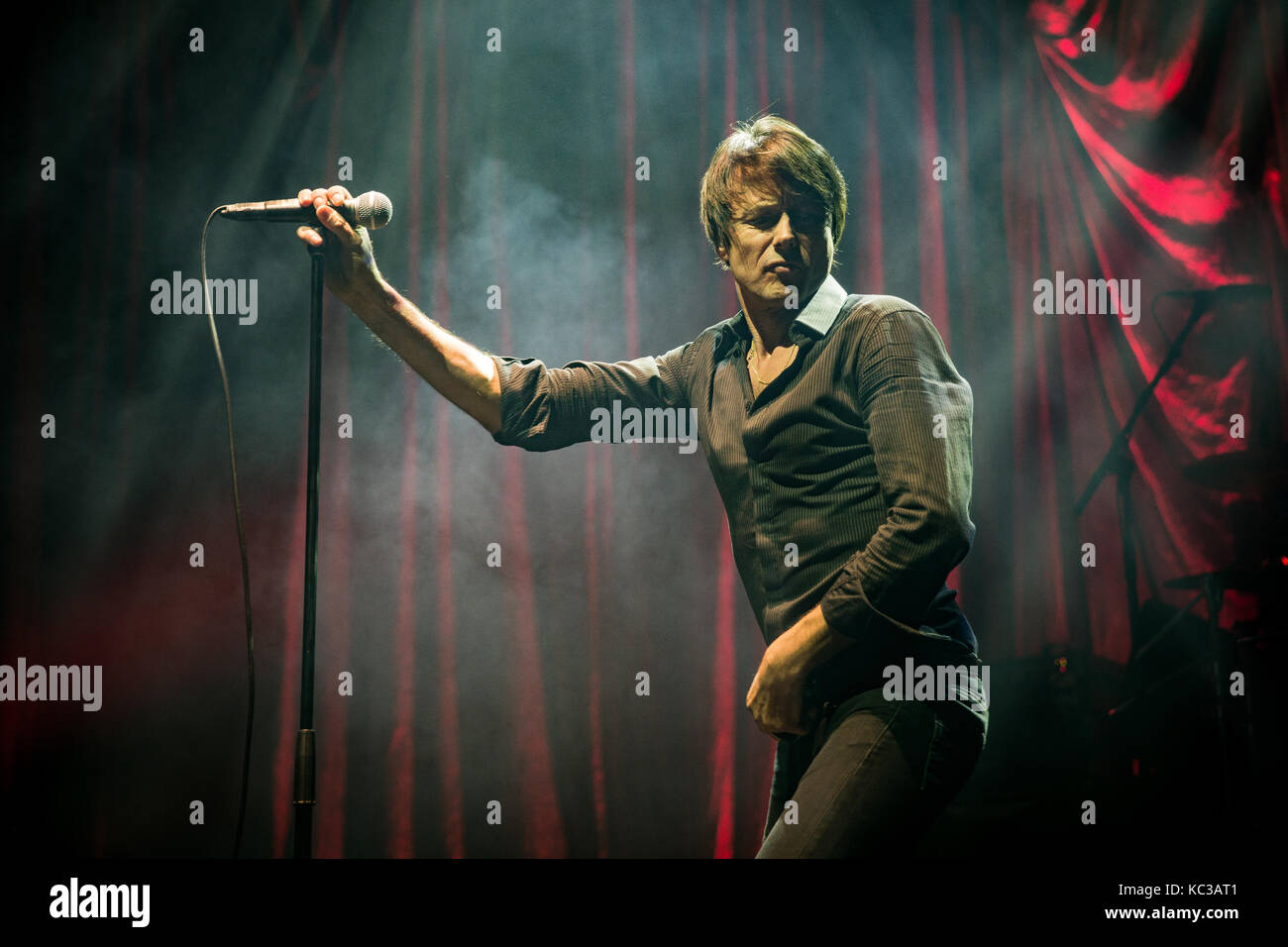 Suede, the English rock band, performs a live concert at Sentrum Scene ...