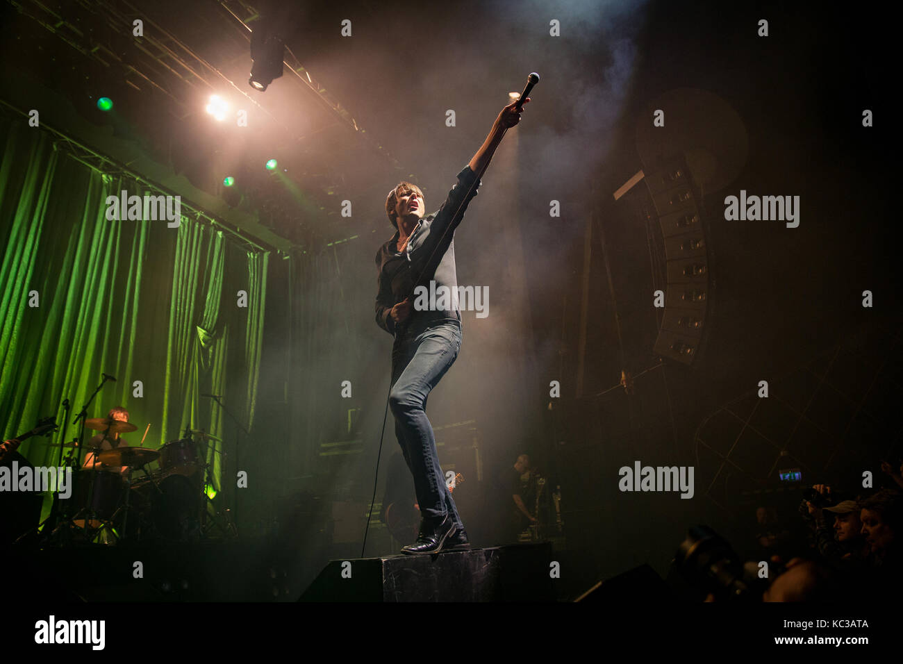 Suede, the English rock band, performs a live concert at Sentrum Scene ...