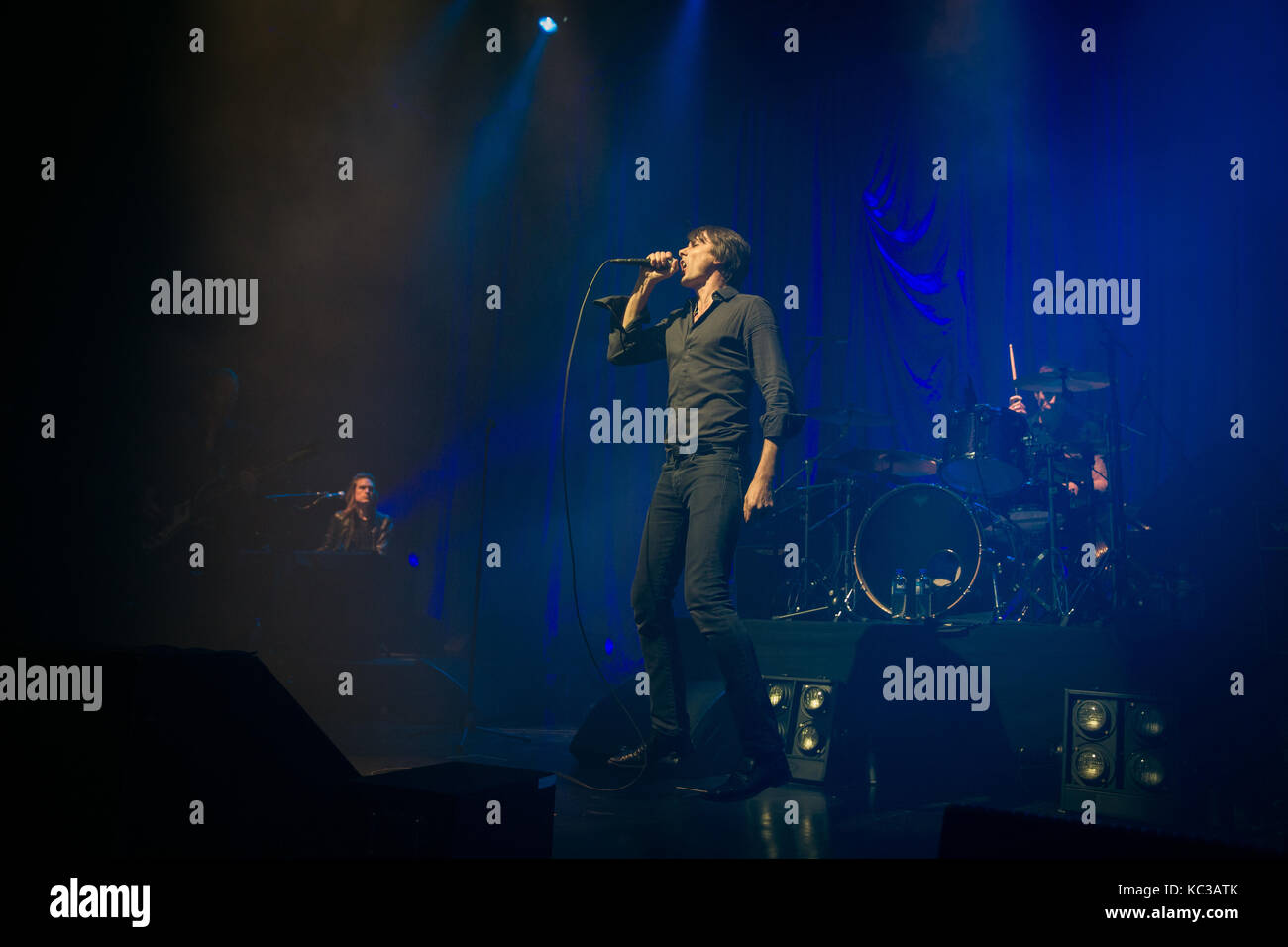 Suede, the English rock band, performs a live concert at Sentrum Scene ...