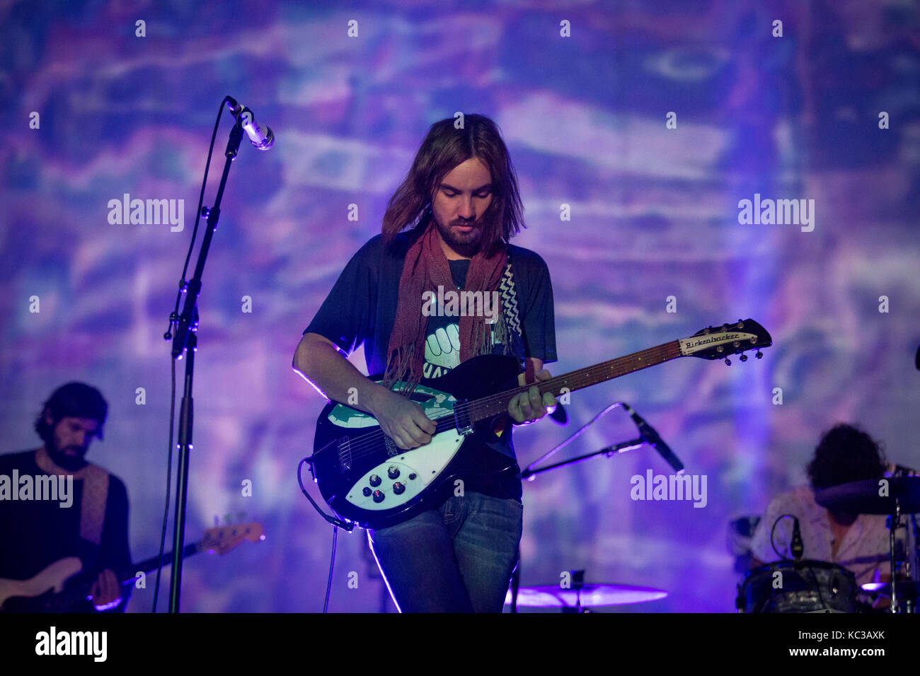 The Australian musical project Tame Impala performs a live concert at ...