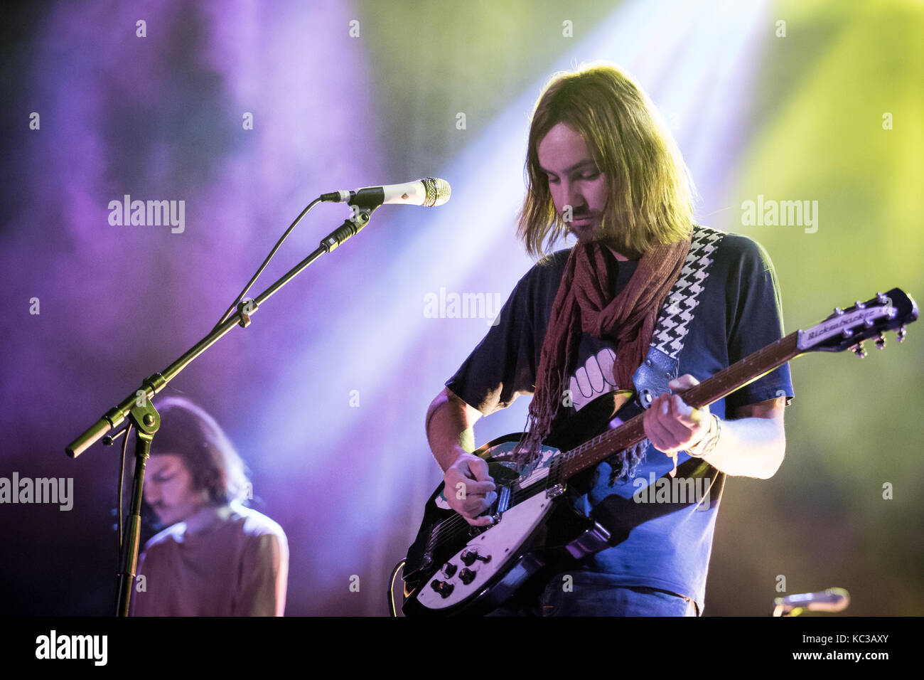 The Australian musical project Tame Impala performs a live concert at ...