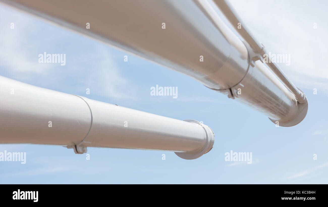 Ship gun against blue sky - Selective focus Stock Photo - Alamy