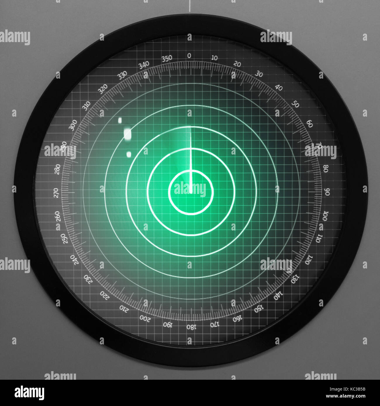 Green radar screen with dots - Safety equipment Stock Photo - Alamy