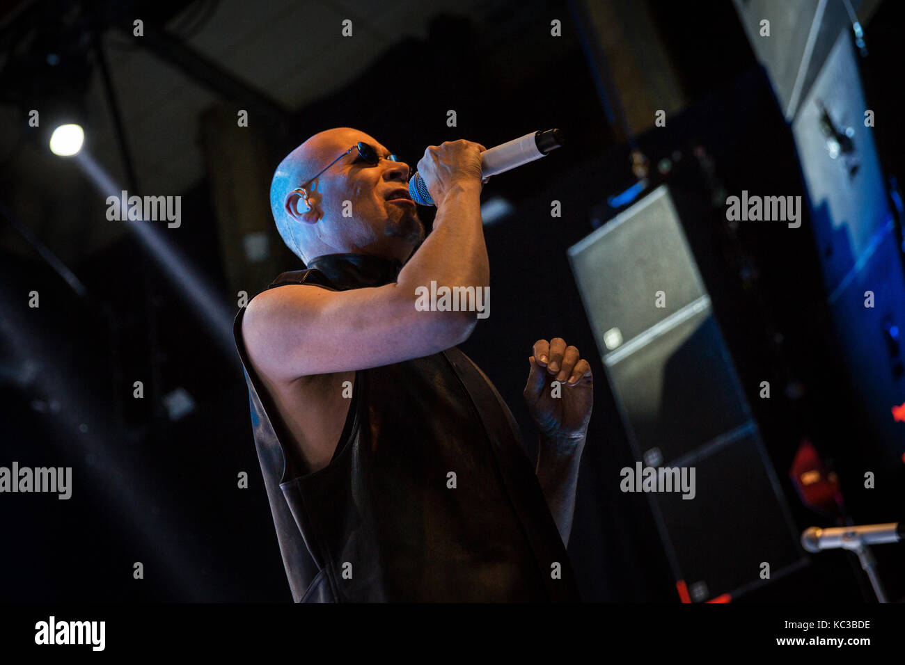 The English electronic new wave band The Human League performs a live ...