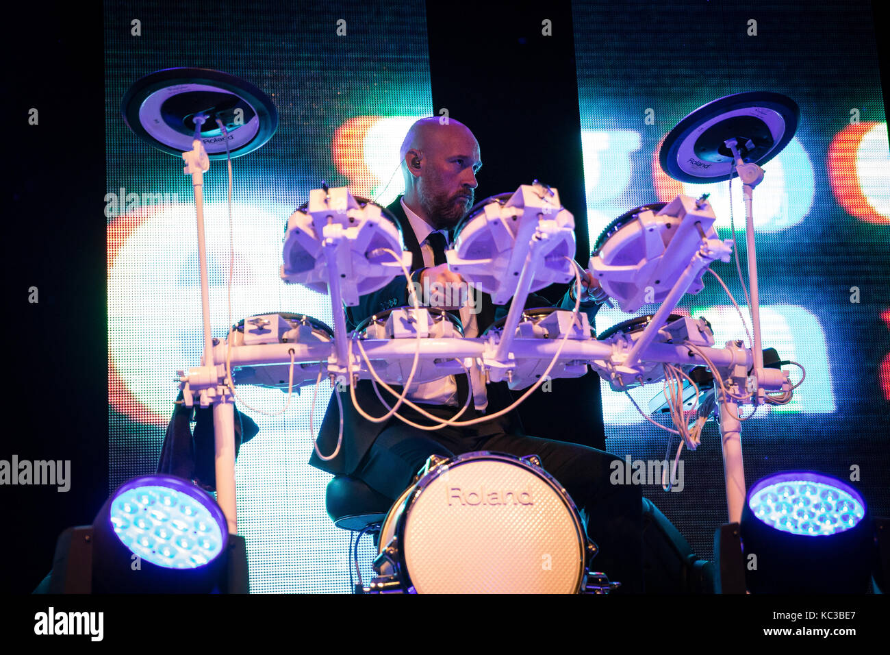 The English electronic new wave band The Human League performs a live concert at Rockefeller in ...