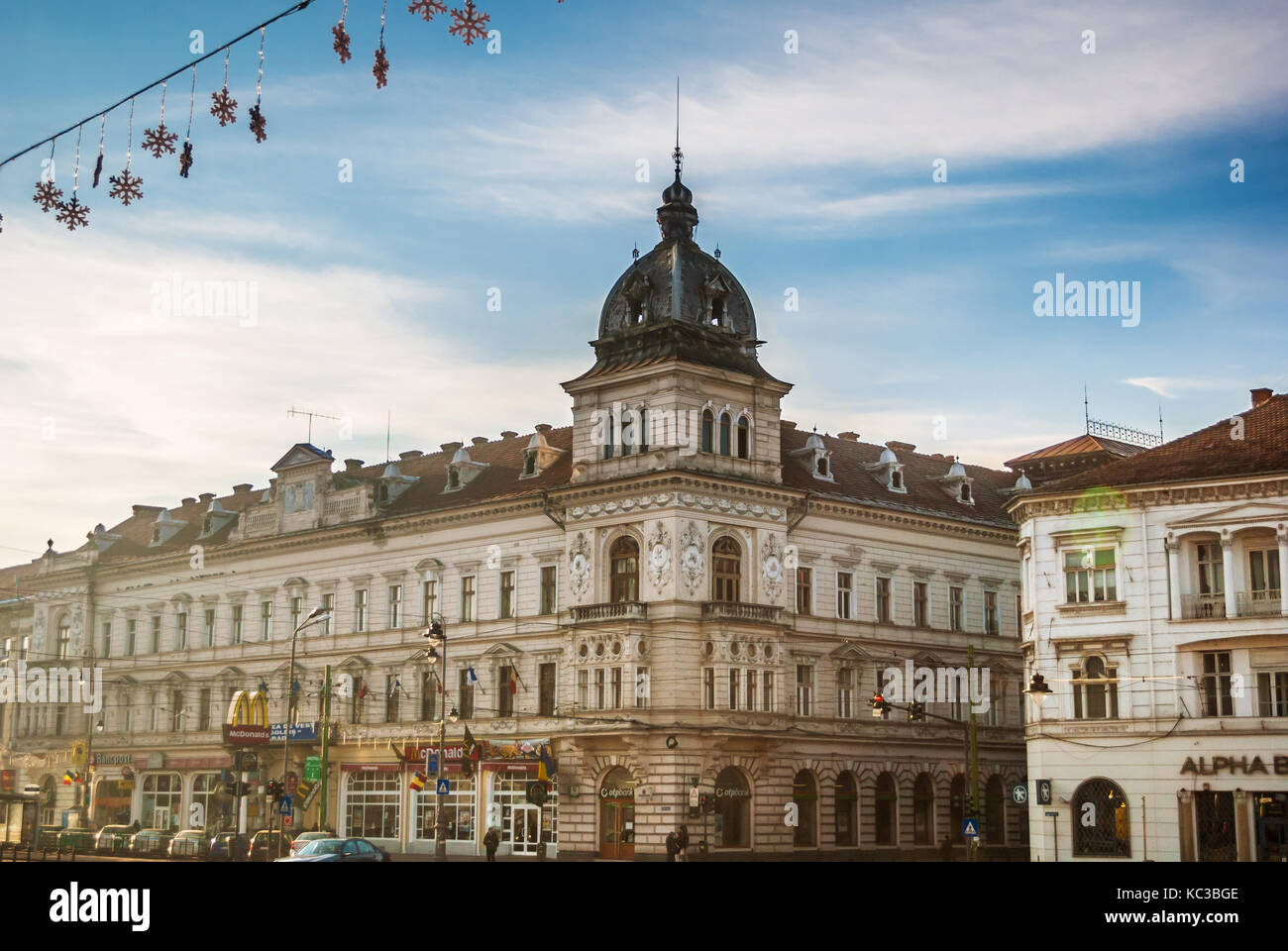Arad, Romania - January 01, 2013: Parts of the building architecture in ...