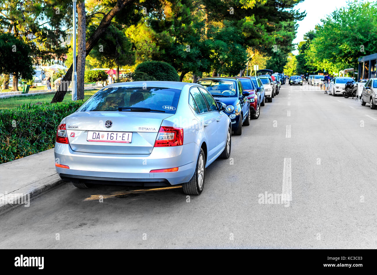 Public parking in the city of Split, Croatia Stock Photo - Alamy