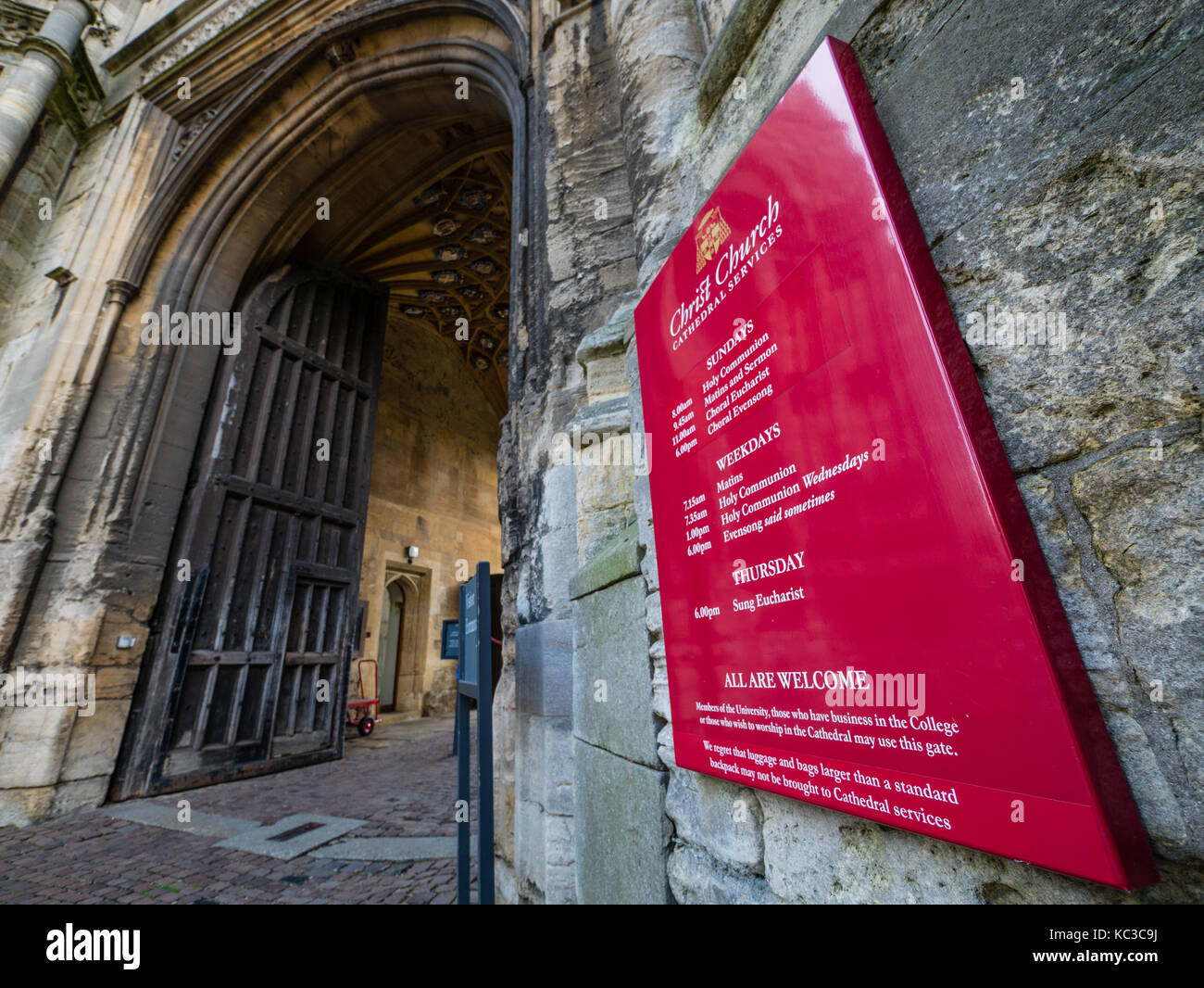 Entrance to Tom Tower, Christ Church College, Oxford University, Oxford ...