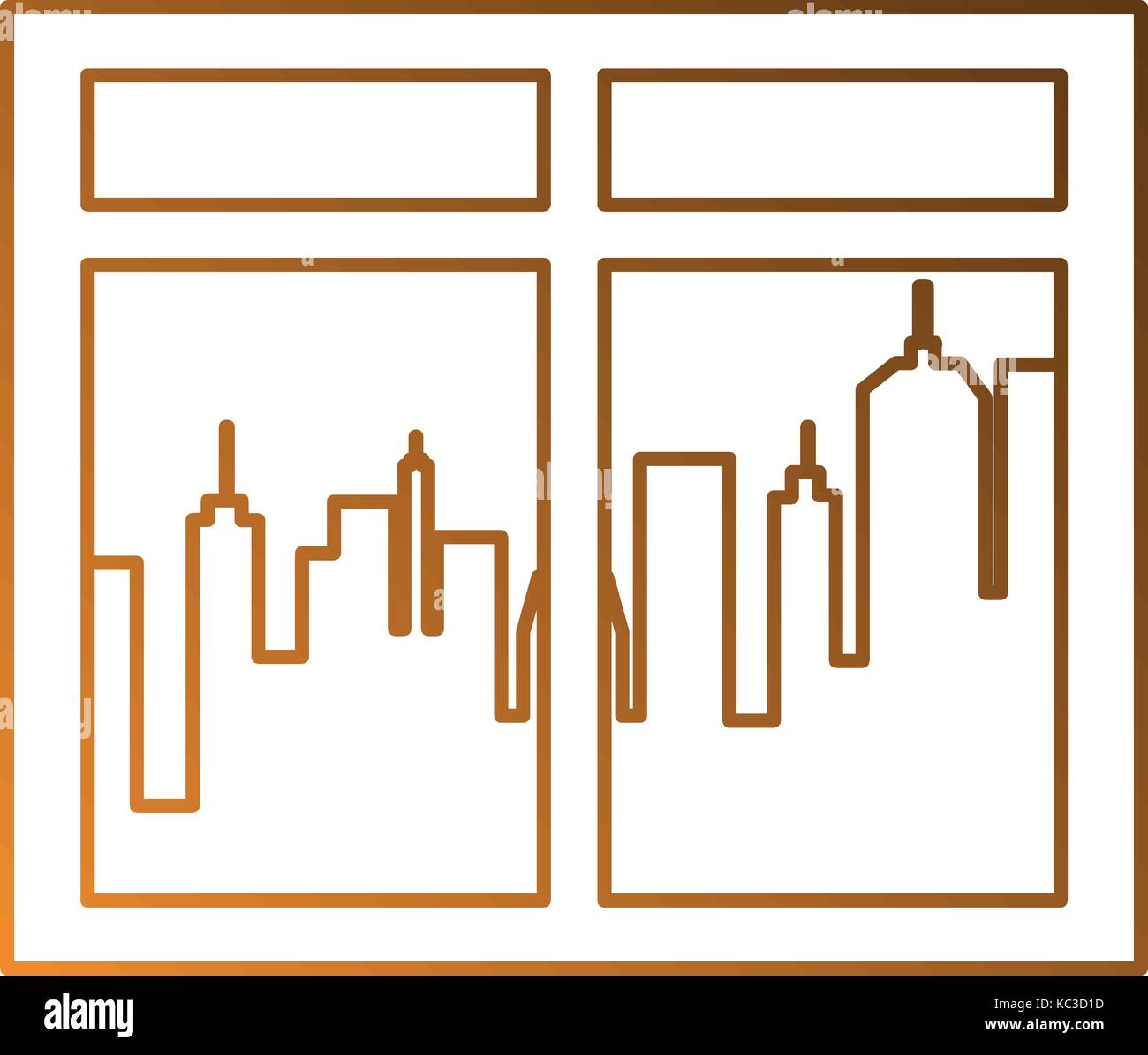 window with city background vector illustration design Stock Vector ...