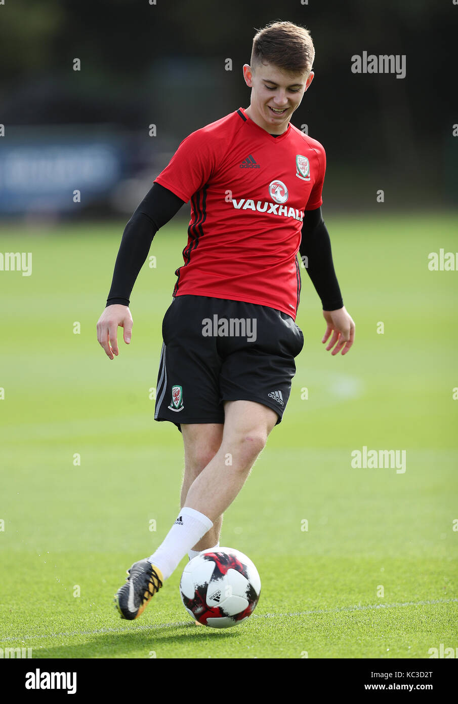 Wales Ben Woodburn during a training session at the Vale Resort, Hensol ...