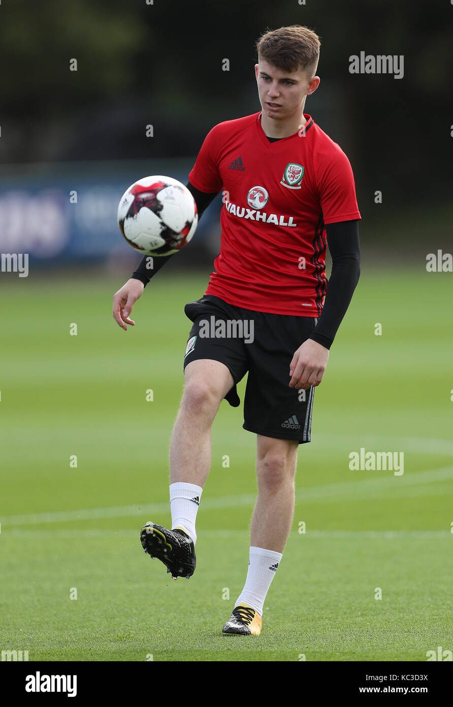 Wales Ben Woodburn during a training session at the Vale Resort, Hensol ...
