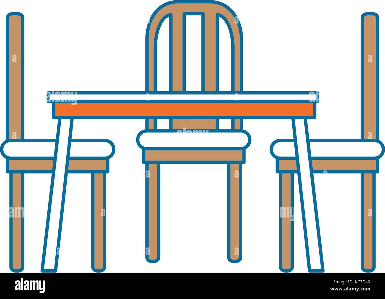 dining table and chairs vector illustration design Stock Vector Image ...