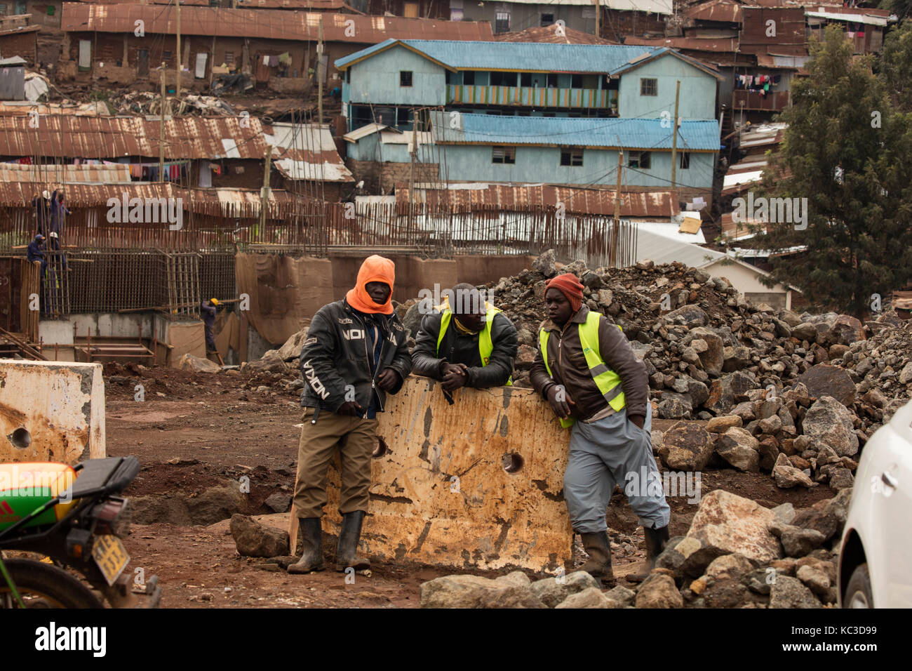 Kibera, one of Africa's largest slums, near Nairobi, Kenya Stock Photo ...
