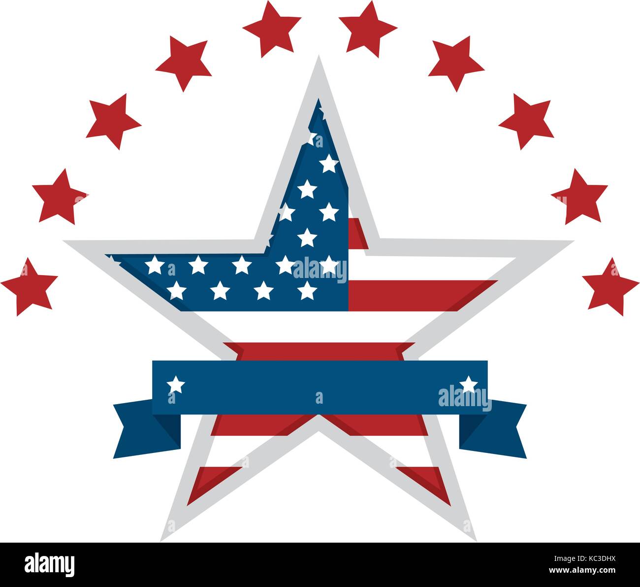 united states of america with star emblem frame vector illustration ...