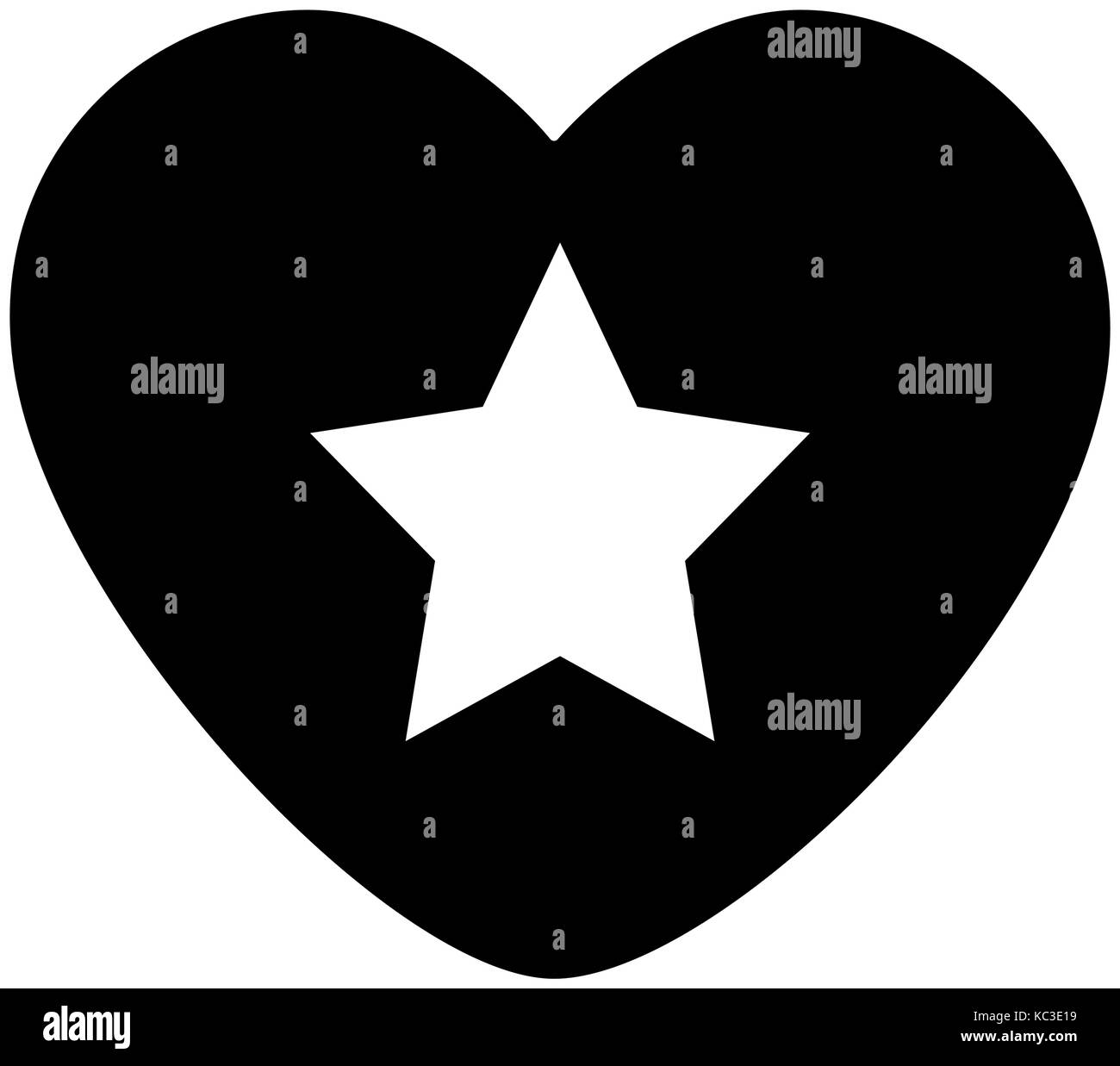 heart with star isolated icon vector illustration design Stock Vector ...