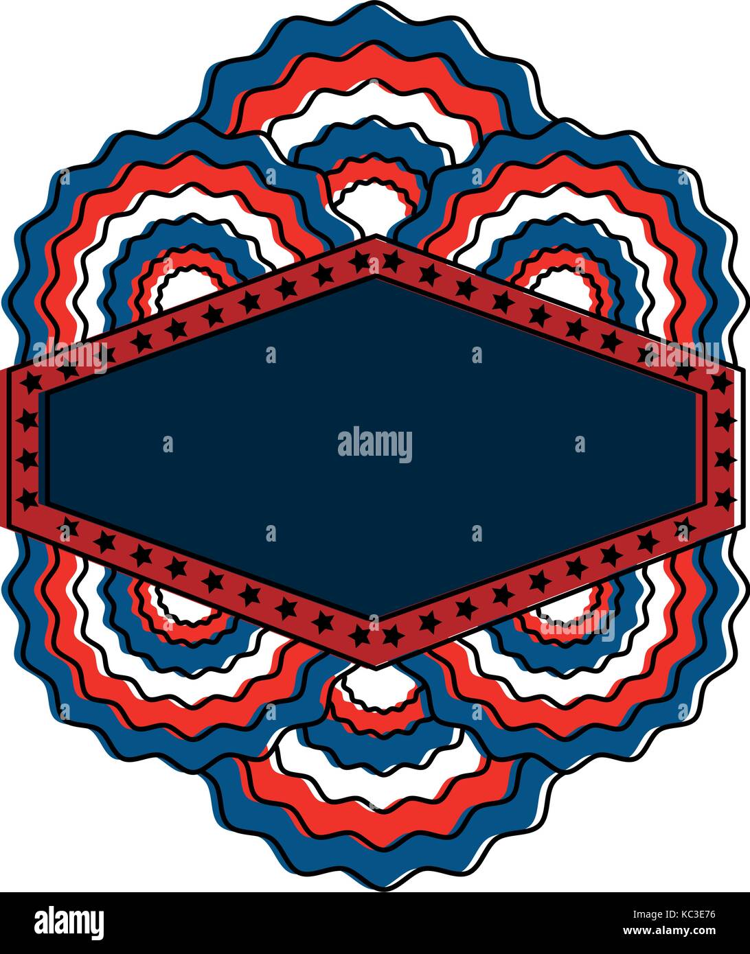 united states of america emblem frame vector illustration design Stock ...