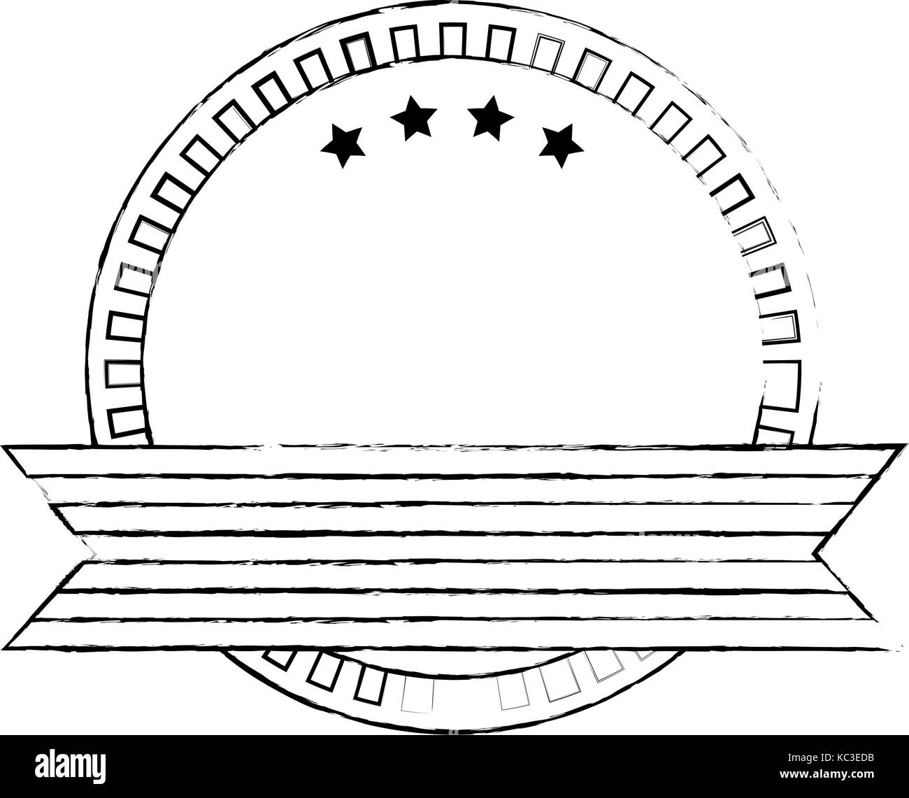 united states of america emblem frame vector illustration design Stock ...