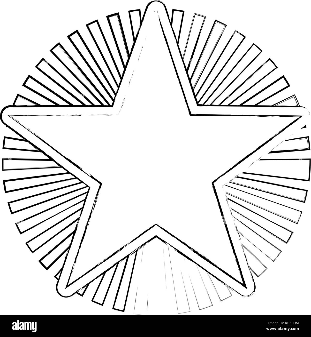 united states of america with star emblem frame vector illustration ...