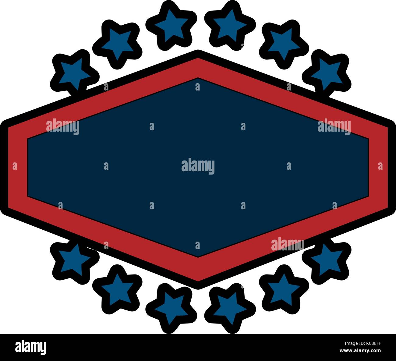 united states of america emblem frame vector illustration design Stock ...