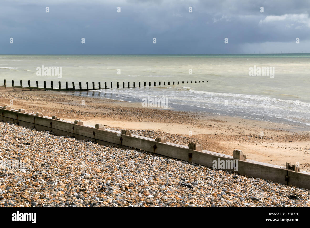 Stormy weather over Climping Beach in West Sussex Stock Photo - Alamy