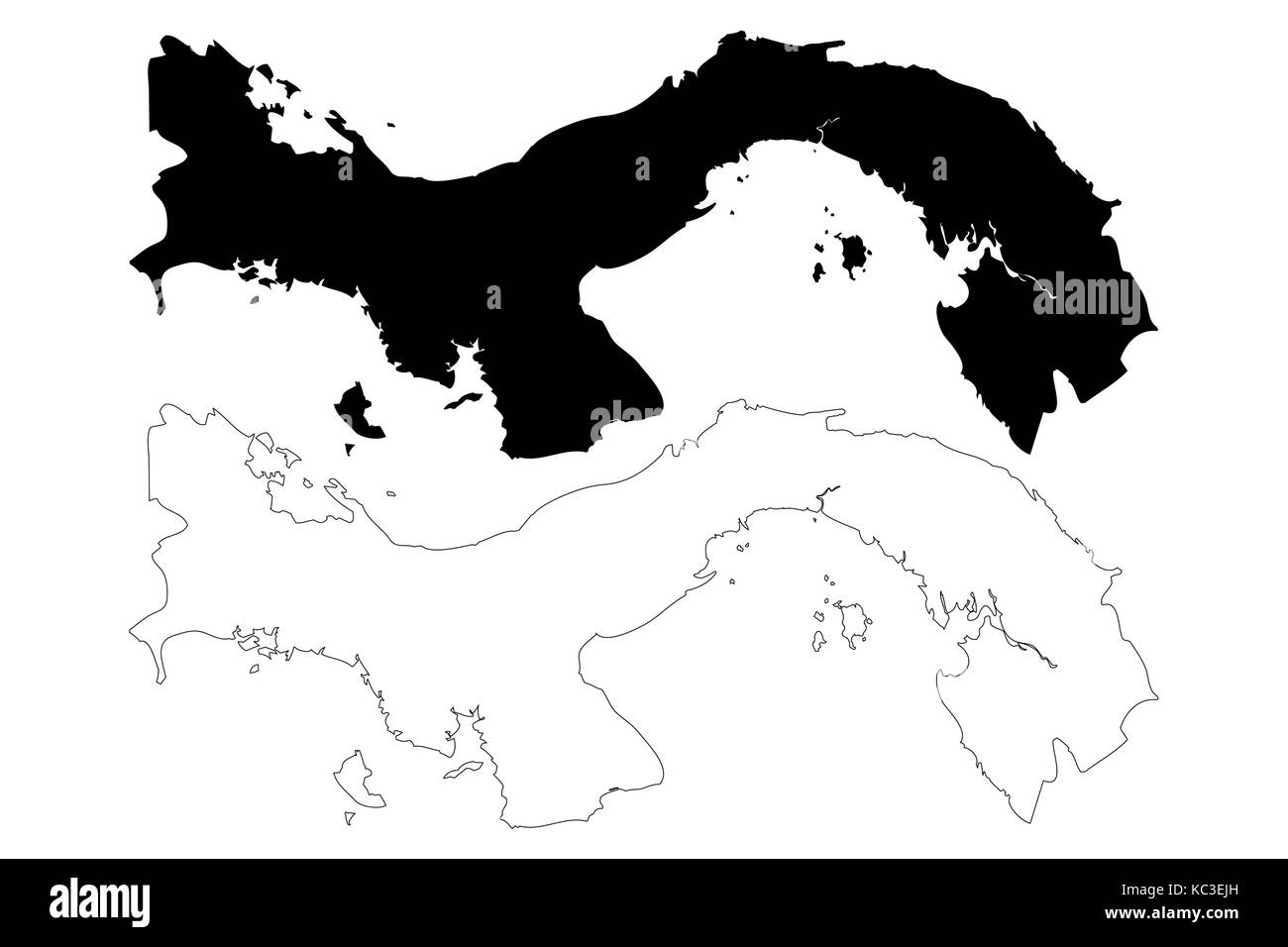 Panama map vector illustration, scribble sketch Panama Stock Vector ...